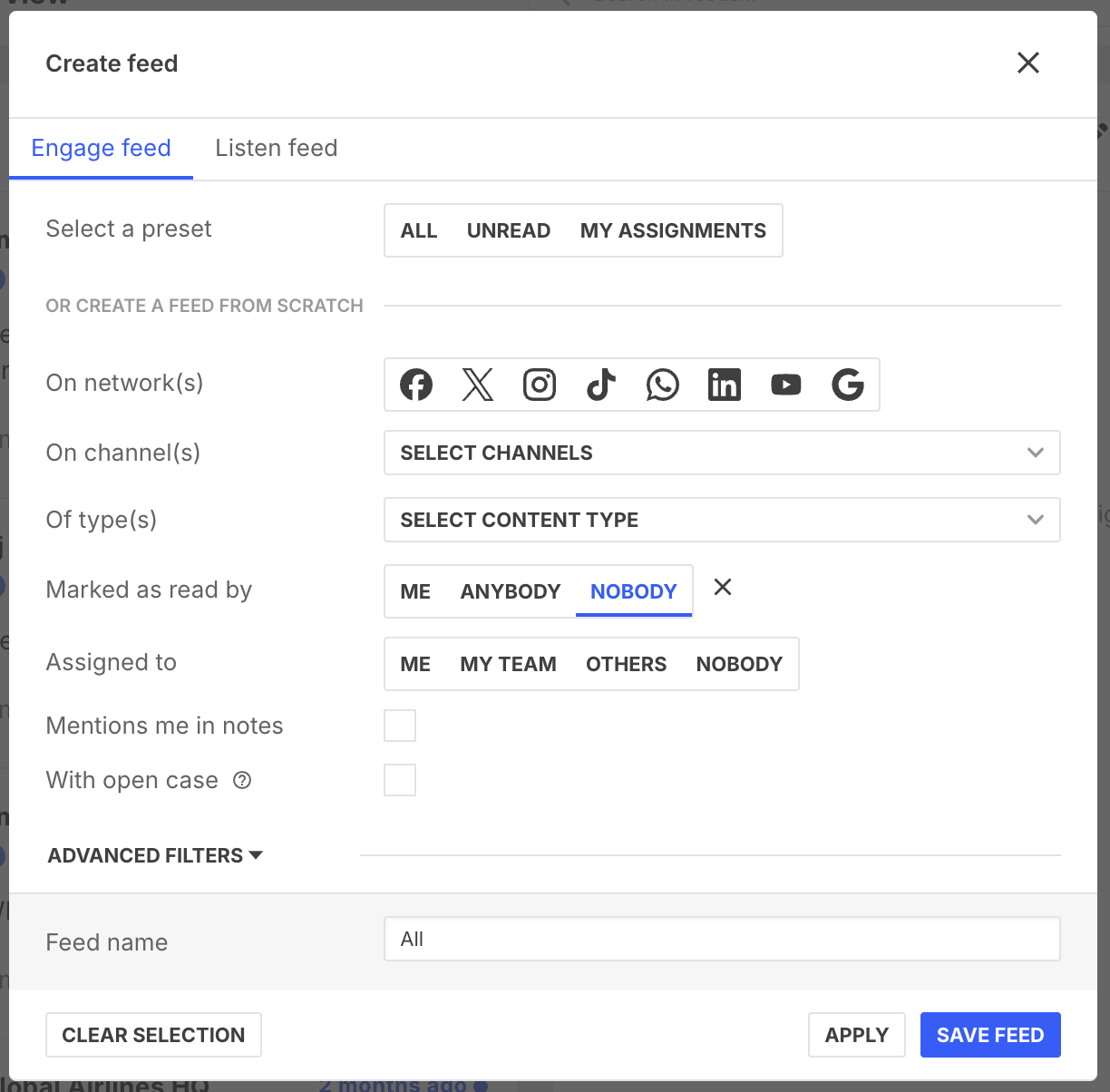 Creating and Managing Engage Feeds – Social Media Management